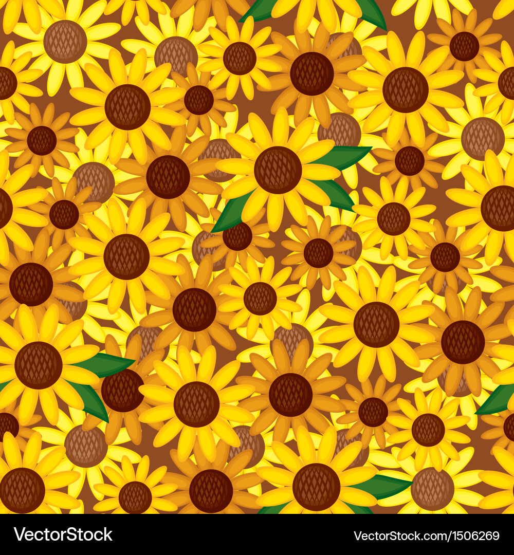 Sunflower Pattern Royalty Free Vector Image - VectorStock