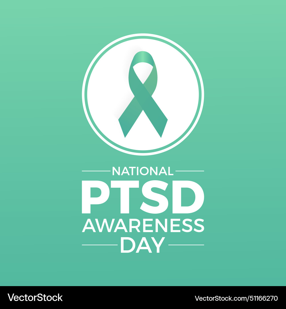 National ptsd awareness day health Royalty Free Vector Image