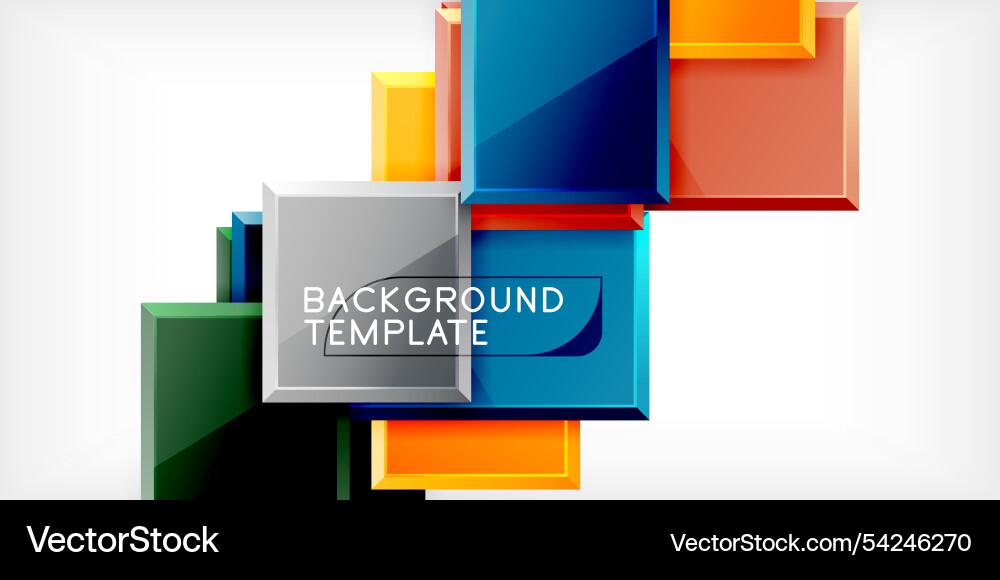 Square shape color abstract geometry Royalty Free Vector