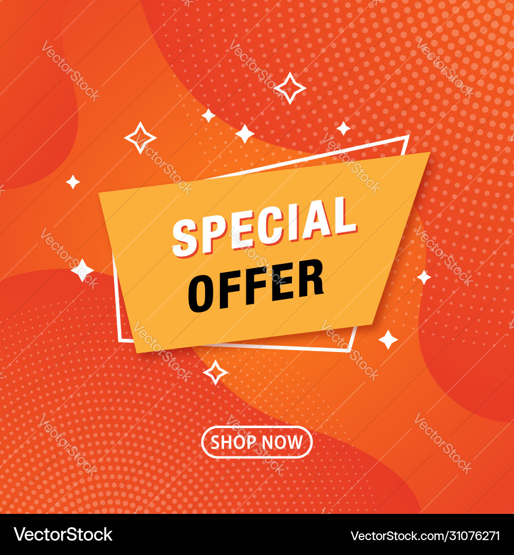 Abstract geometric banner special offer modern Vector Image