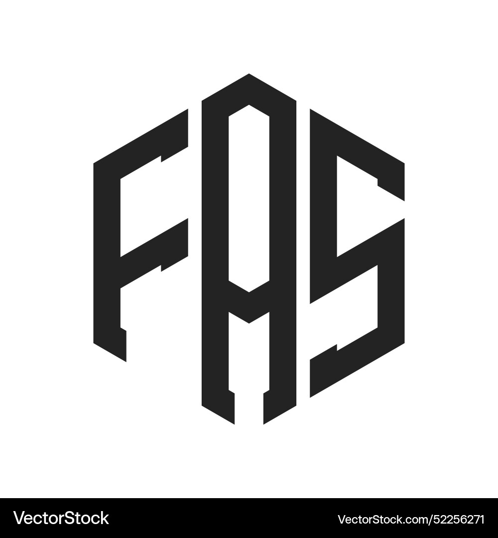 Fas logo design initial letter monogram Royalty Free Vector