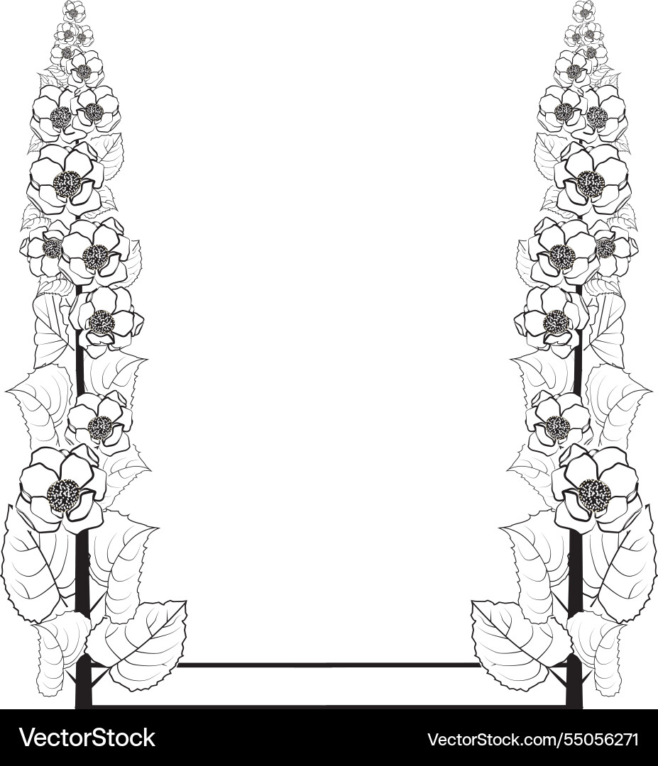 Flowers vintage frame Royalty Free Vector Image