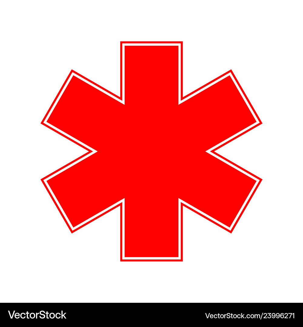 Medical emergency symbol Royalty Free Vector Image