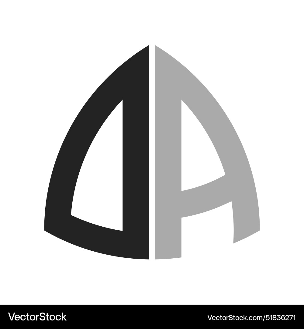 Modern creative da logo design letter icon Vector Image