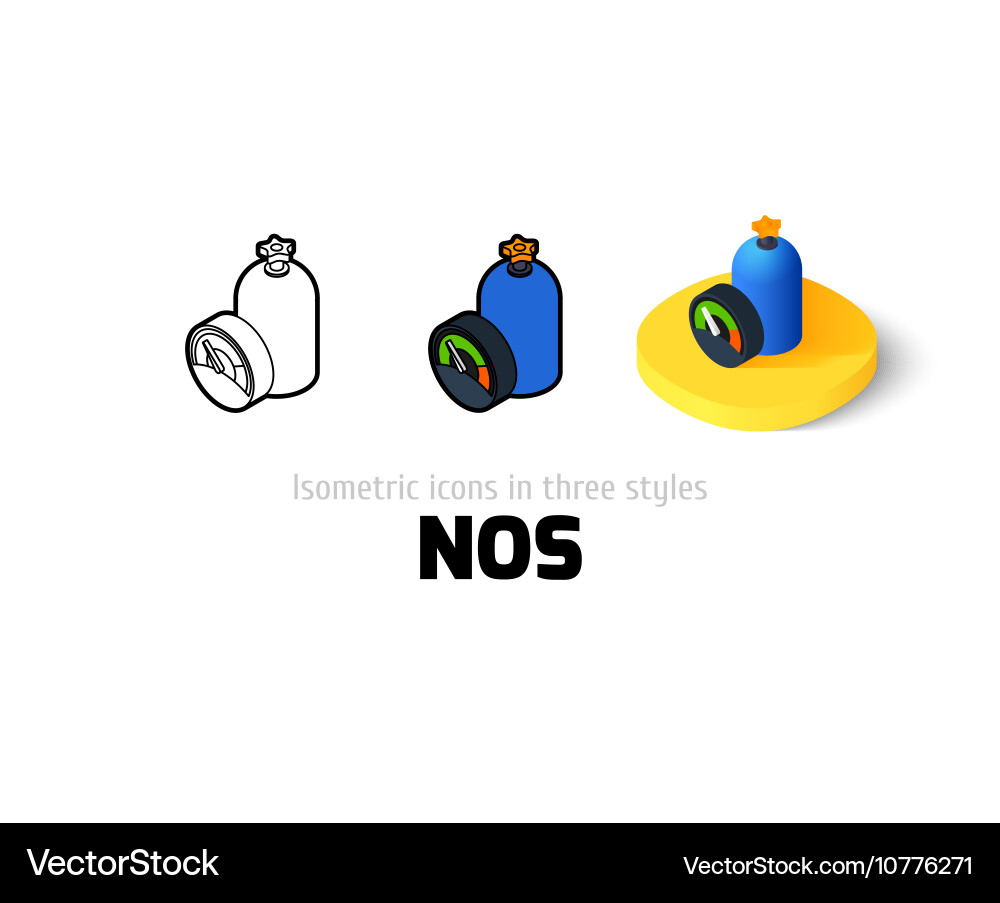 Nos icon in different style Royalty Free Vector Image