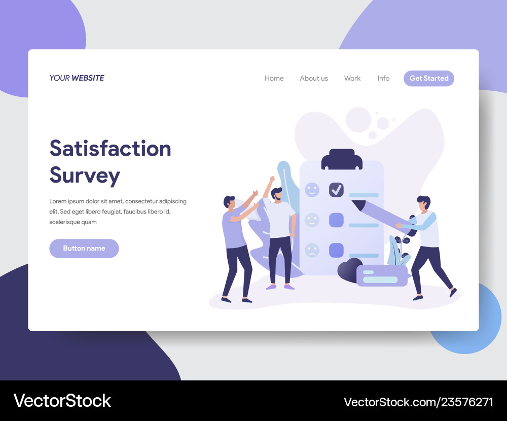 Satisfaction survey Royalty Free Vector Image - VectorStock