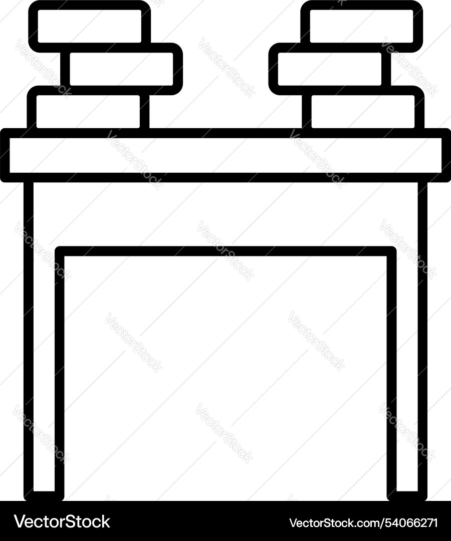 School desk line icon design Royalty Free Vector Image