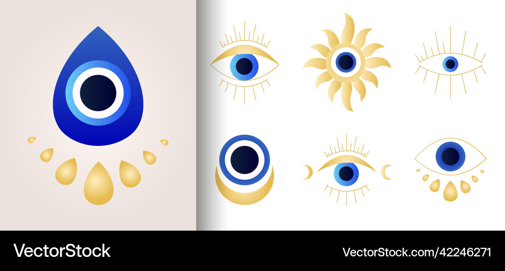 Turkish eye set Royalty Free Vector Image - VectorStock
