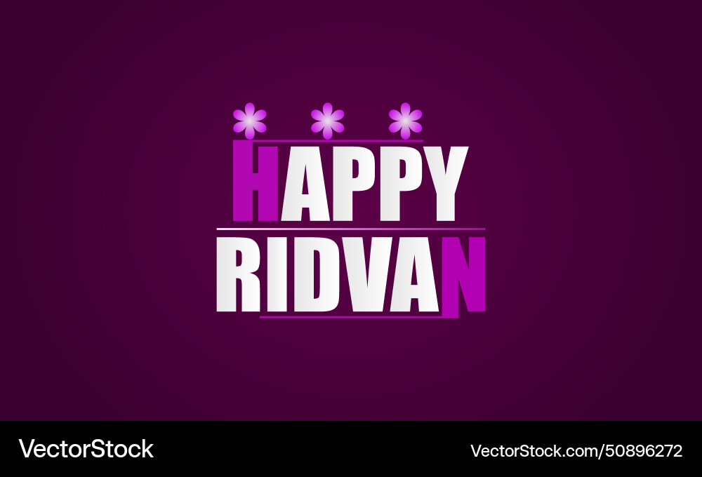 Beautiful words of ridvan text design inspiration Vector Image