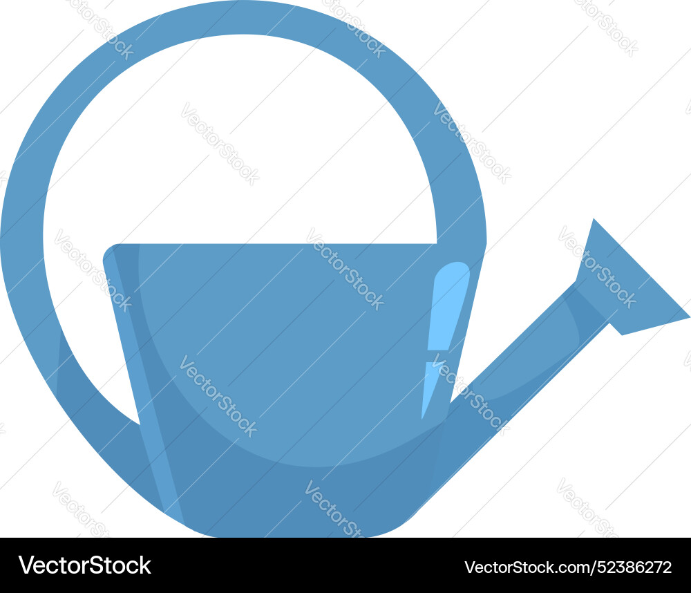 Blue watering can standing upright for gardening Vector Image