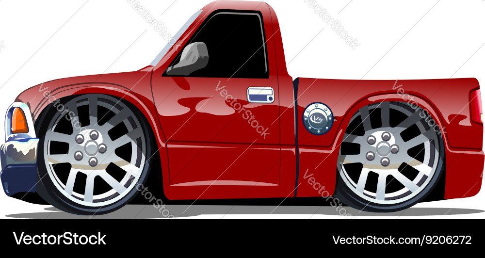 Cartoon pickup stock Royalty Free Vector Image
