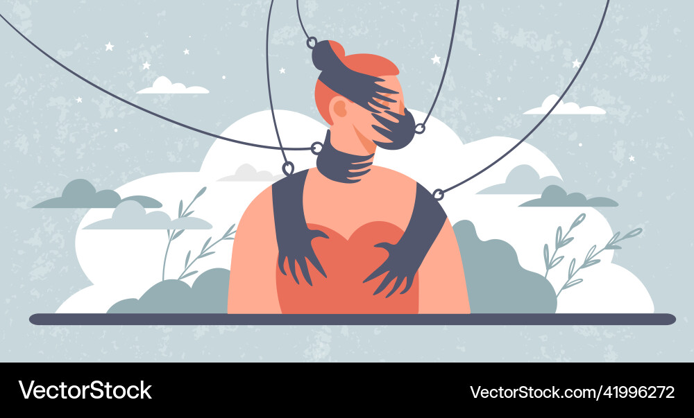 Concept of domestic violence harassment Royalty Free Vector