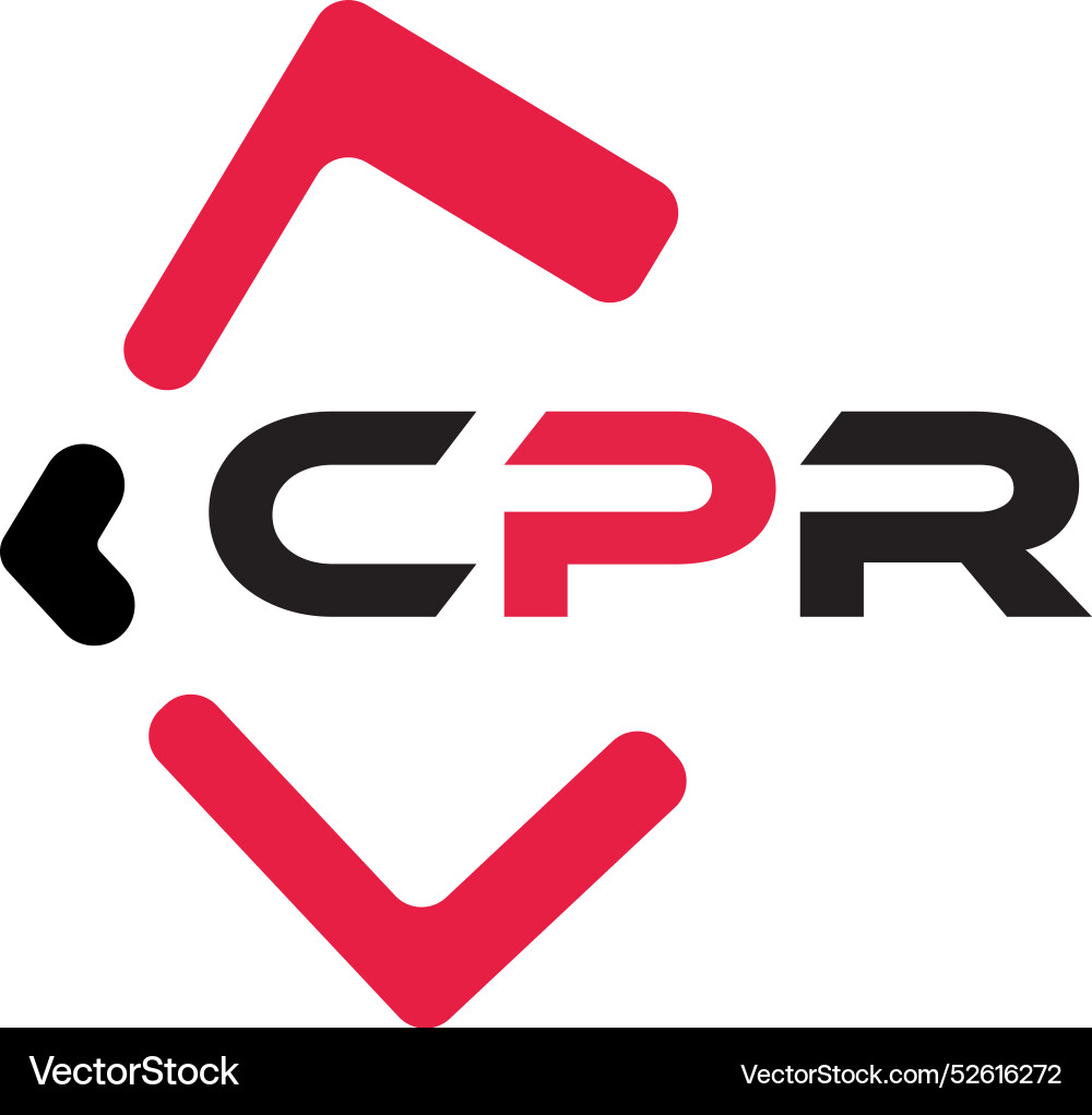 Cpr creative minimalist letter logo unique Vector Image
