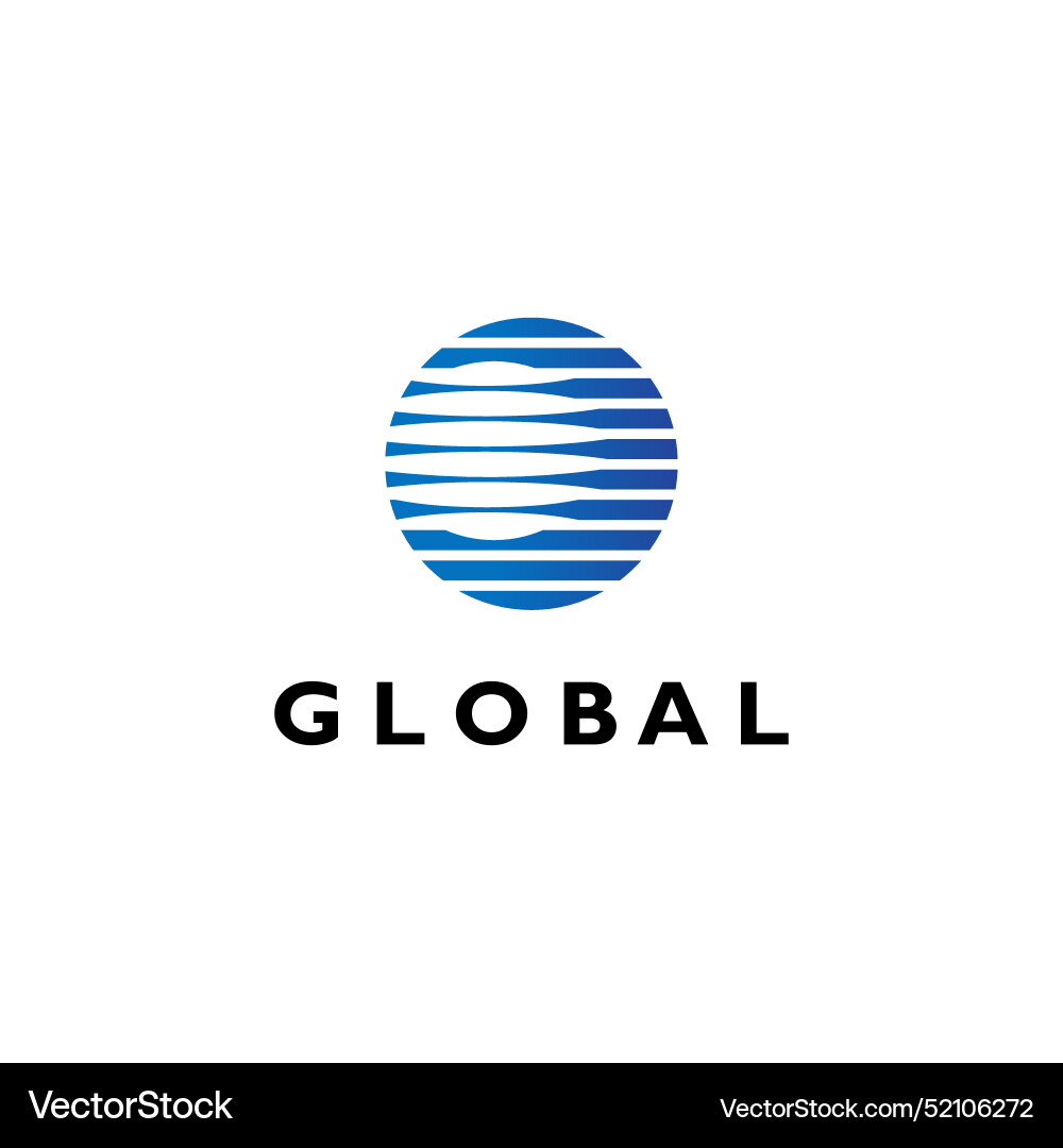 Creative sphere globe logo Royalty Free Vector Image
