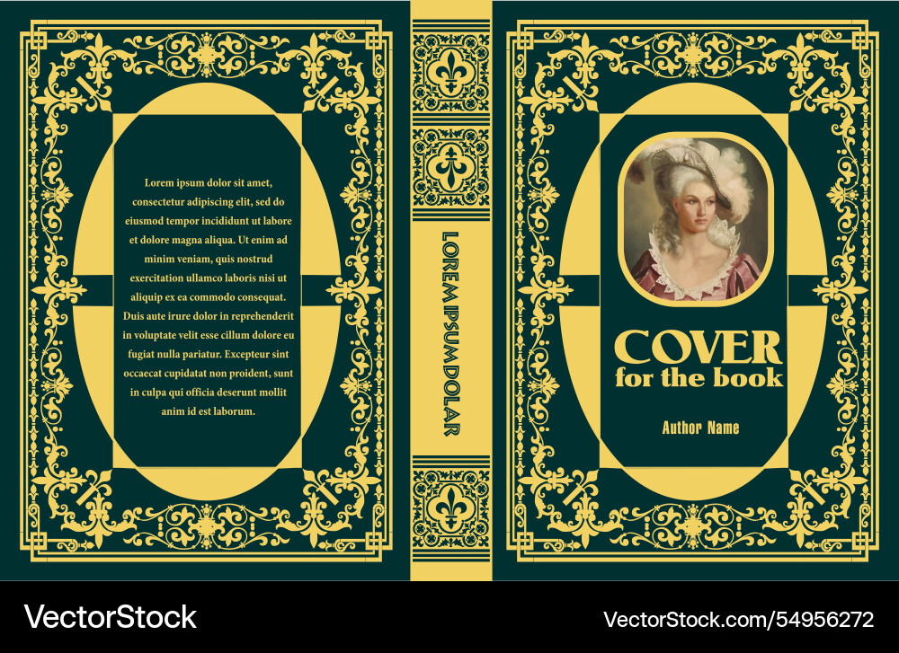 Elegantes Hardcover-Buchcover-Design mit Vektorbild