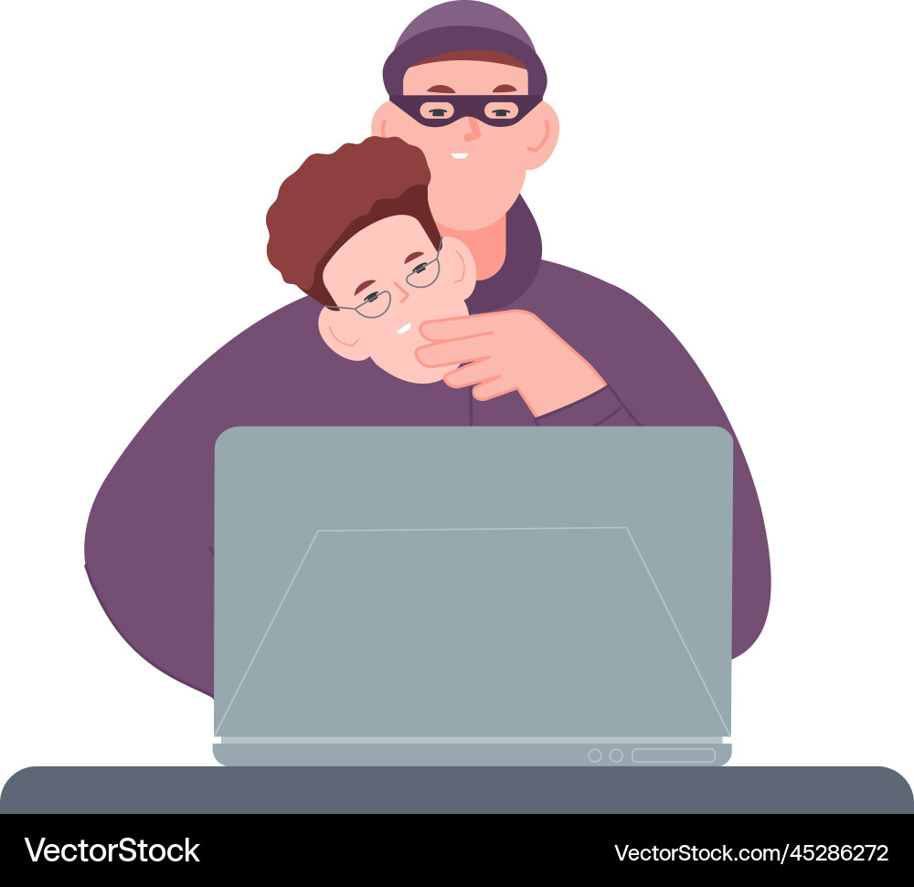 Hacker with Fake Identity - Cyber Crime Royalty Free Vector