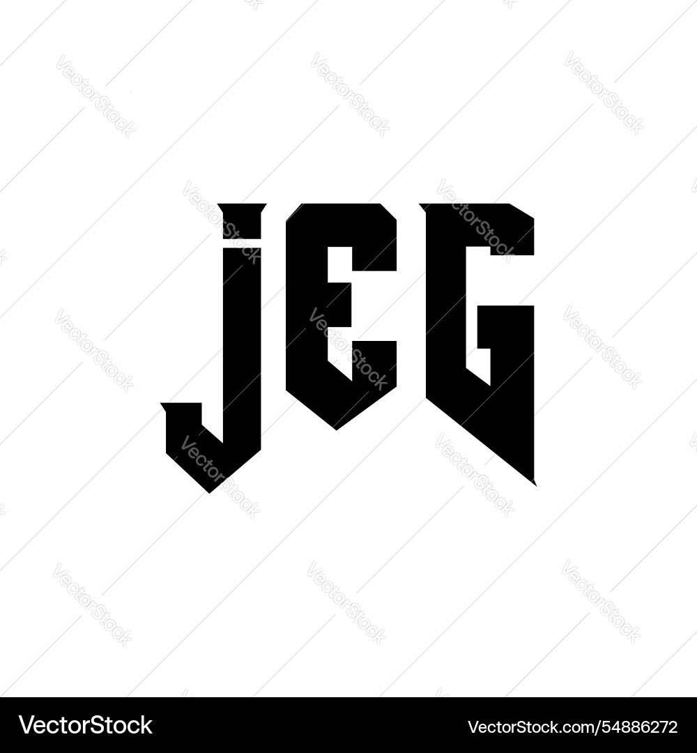 Jeg letter logo design for technology company Vector Image