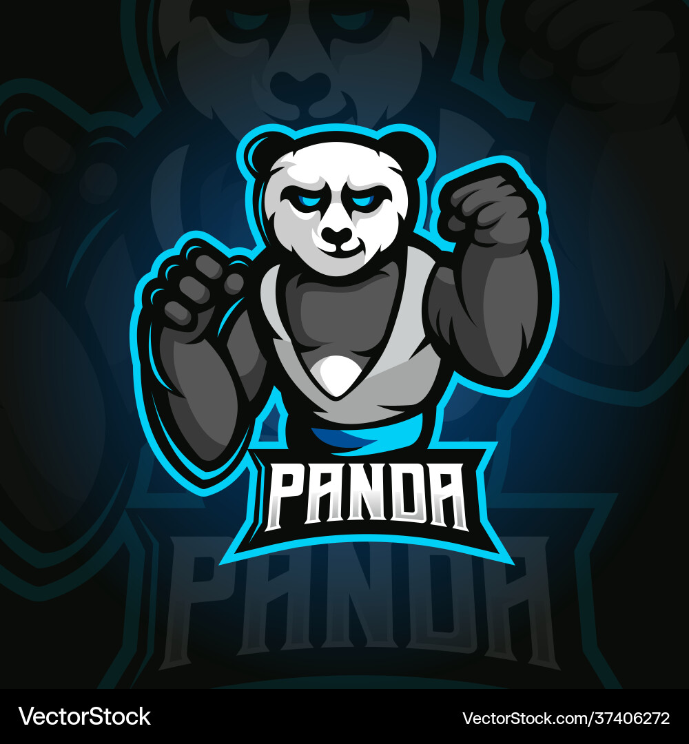 Panda Esports Mascot Logo Royalty Free Vector Image
