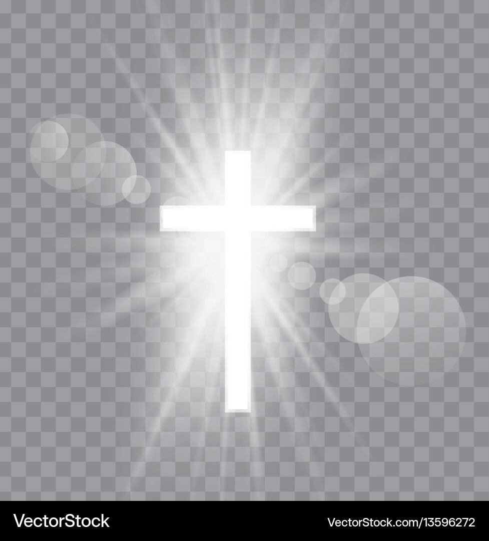 Religioush three crosses with sun rays Royalty Free Vector