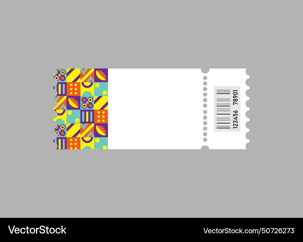 Blank gift voucher template with geometric design Vector Image