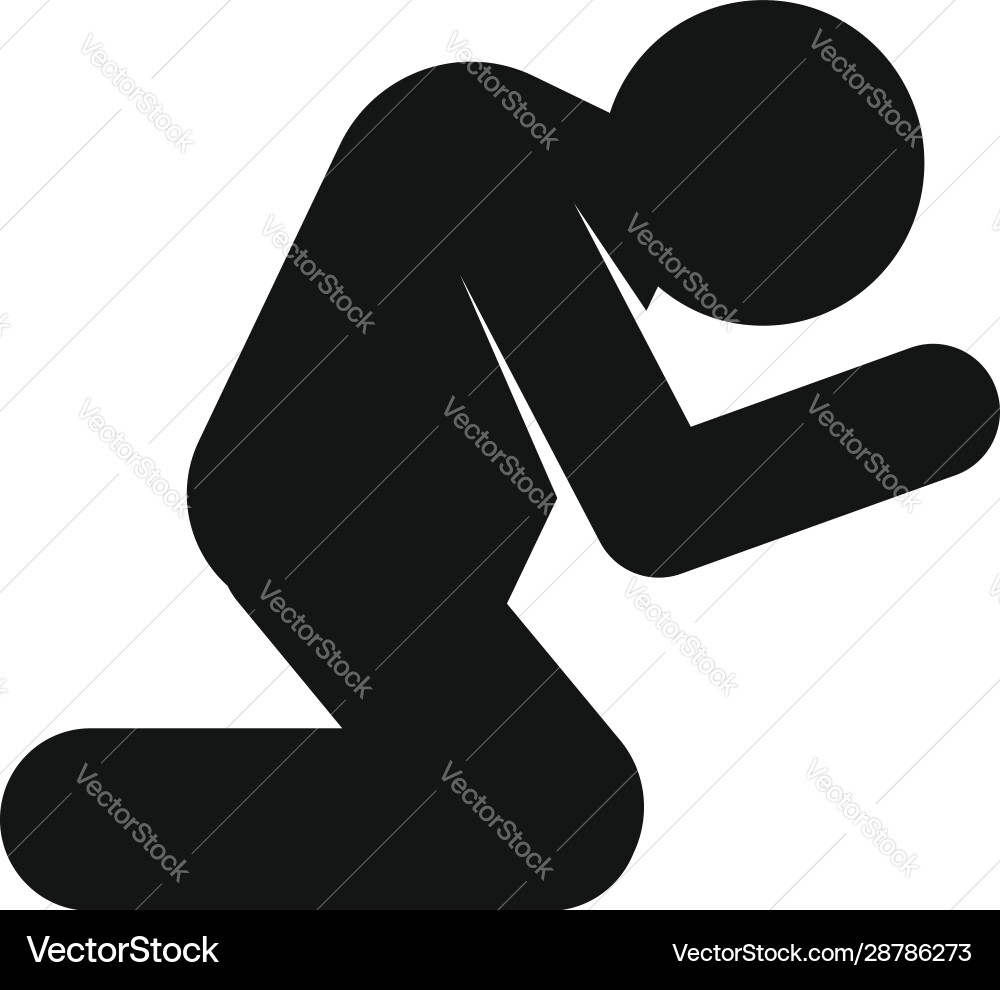 Christian prayer icon simple style Royalty Free Vector Image