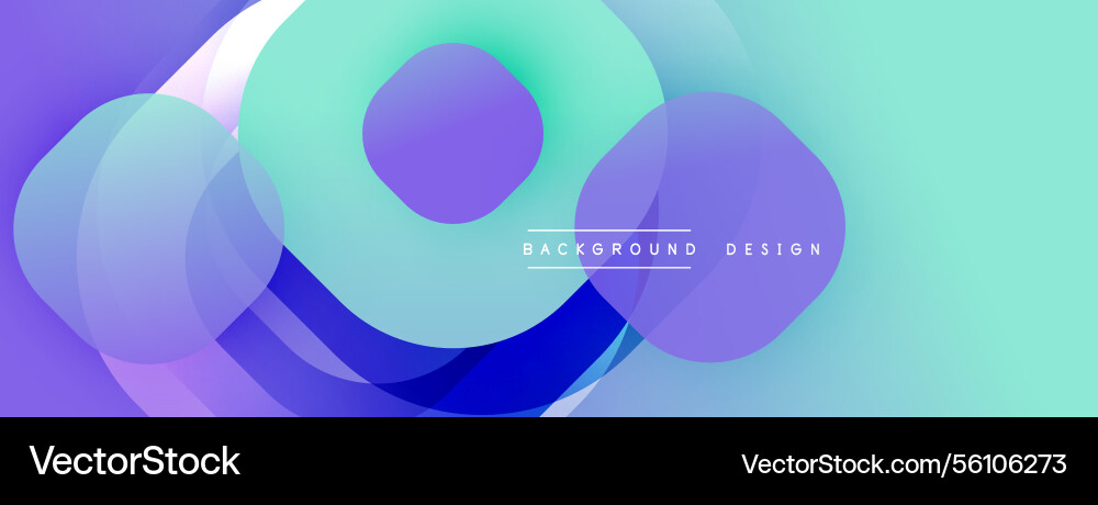 Circular abstract design with overlapping Vector Image