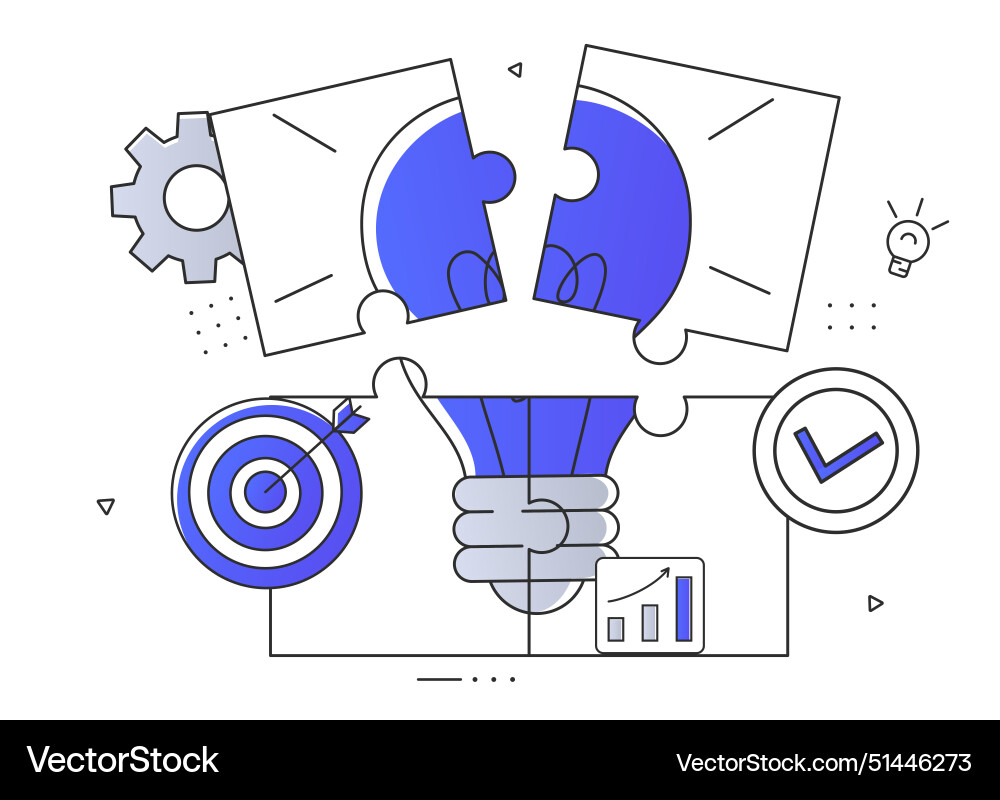 Concept of business idea thinking Royalty Free Vector Image