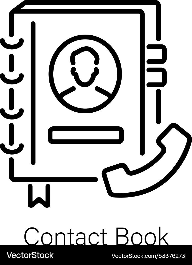 Contact book Royalty Free Vector Image - VectorStock
