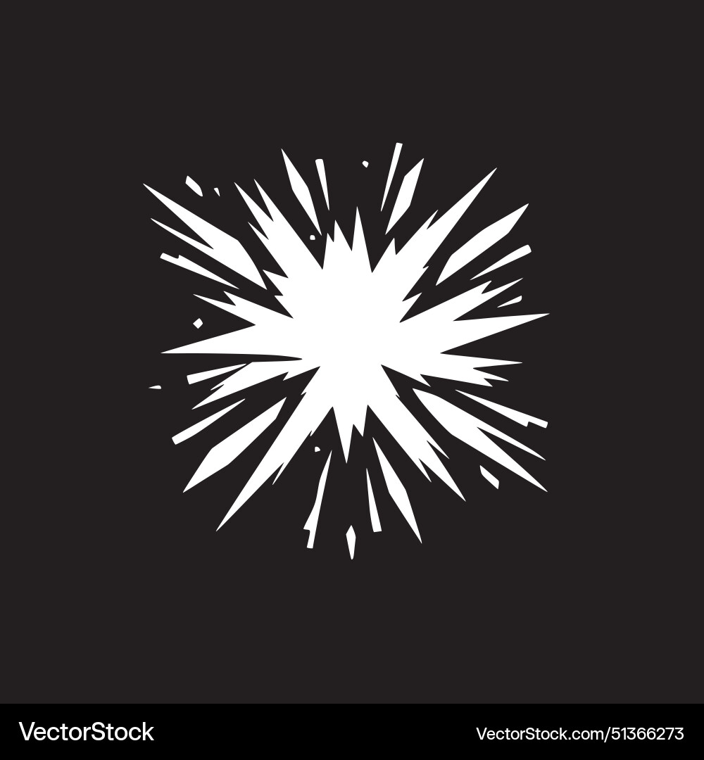 Explosion - minimalistische und einfache Silhouette