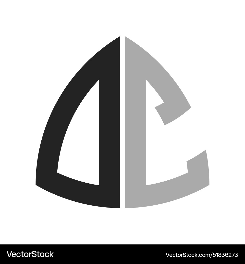 Modern creative dc logo design letter dc icon for Vector Image