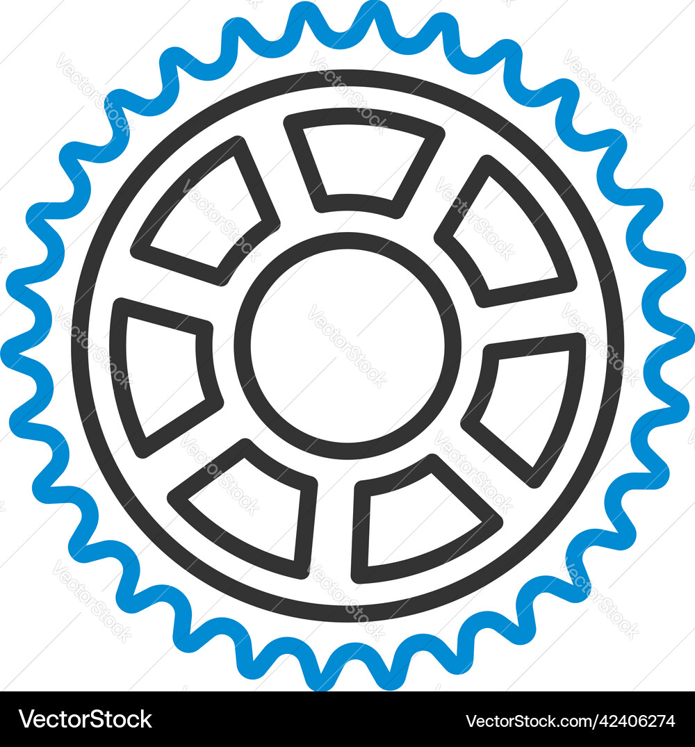 Bike gear star icon Royalty Free Vector Image - VectorStock