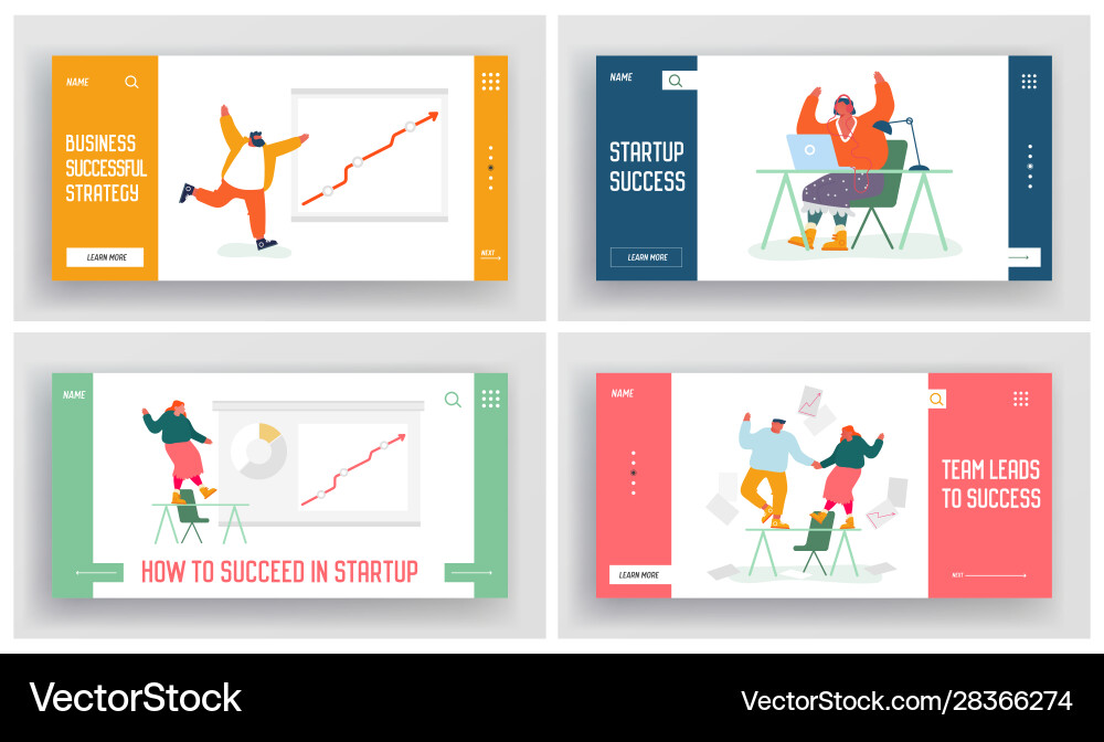 Businesspeople celebrate financial breakthrough Vector Image