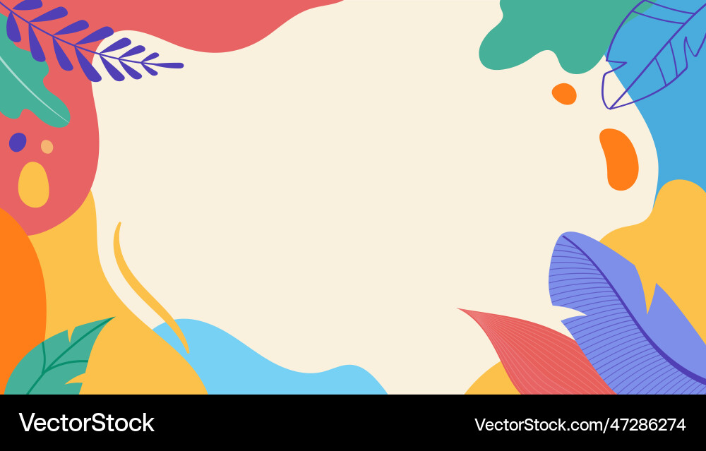 Colorful summer background - horizontal layout Vector Image