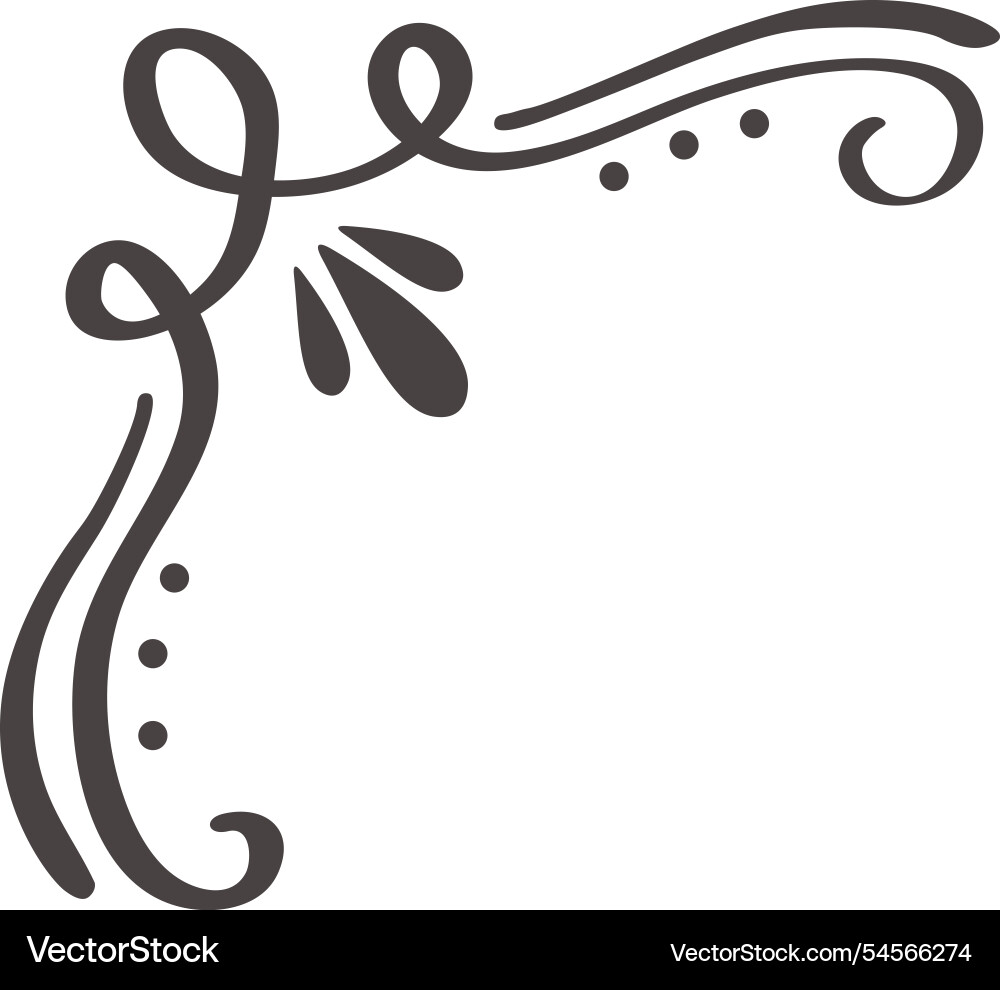 Elegant Flourish Corner Element Royalty Free Vector Image