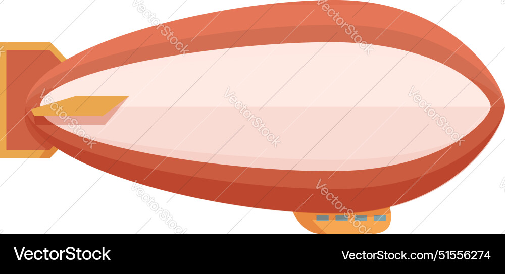 Large red and white zeppelin airship flying Vector Image