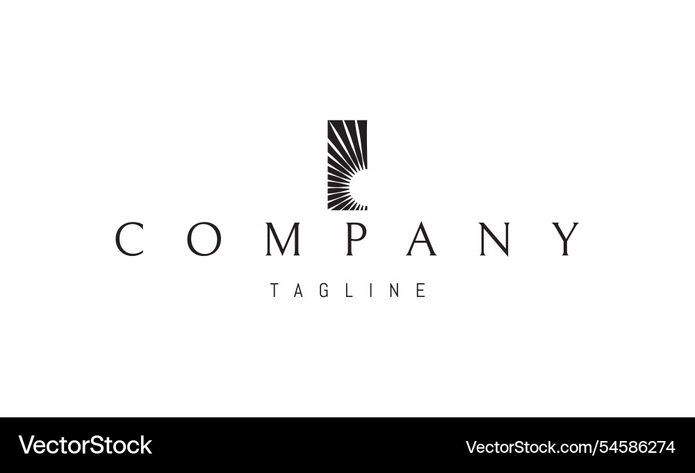 Logo with an abstract image of a shining Vector Image