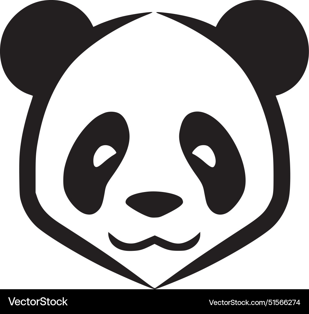 Panda - black and white isolated icon Royalty Free Vector