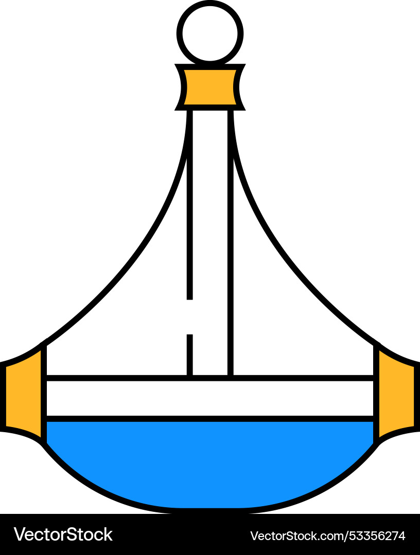 Pendant lamp ceiling icon color Royalty Free Vector Image