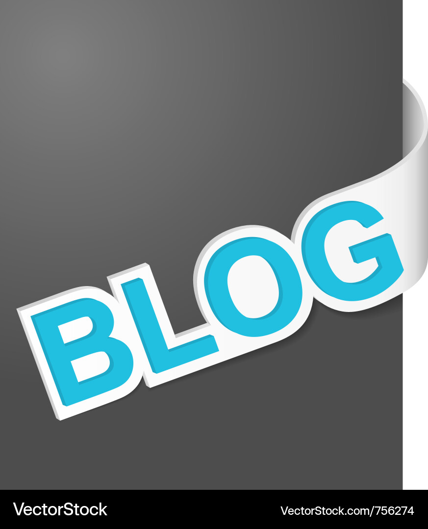 Right side sign blog Royalty Free Vector Image