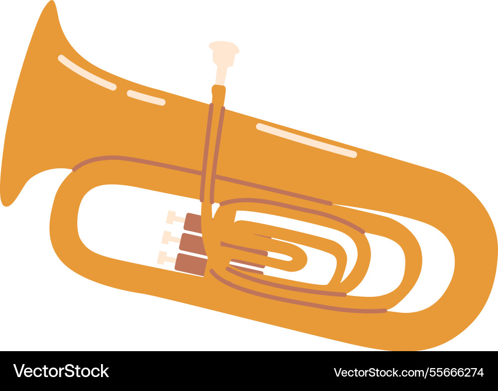 Trumpet music instrument Royalty Free Vector Image