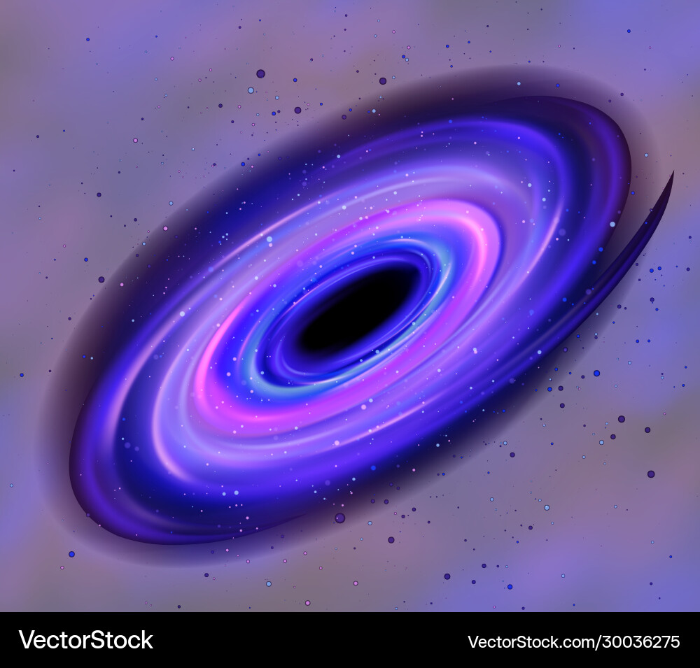 Black hole in space abstract Royalty Free Vector Image