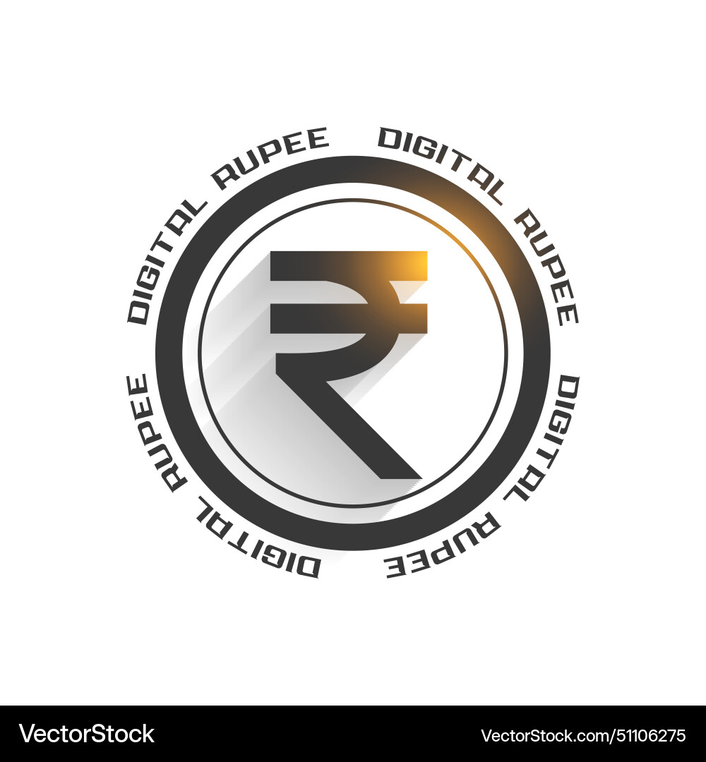 Digital currency indian rupee symbol background Vector Image