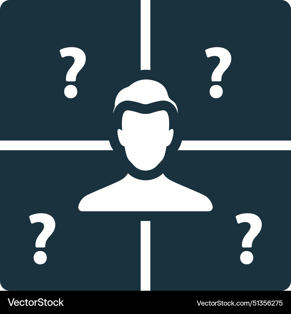 Empathy mapping icon monochrome simple user Vector Image