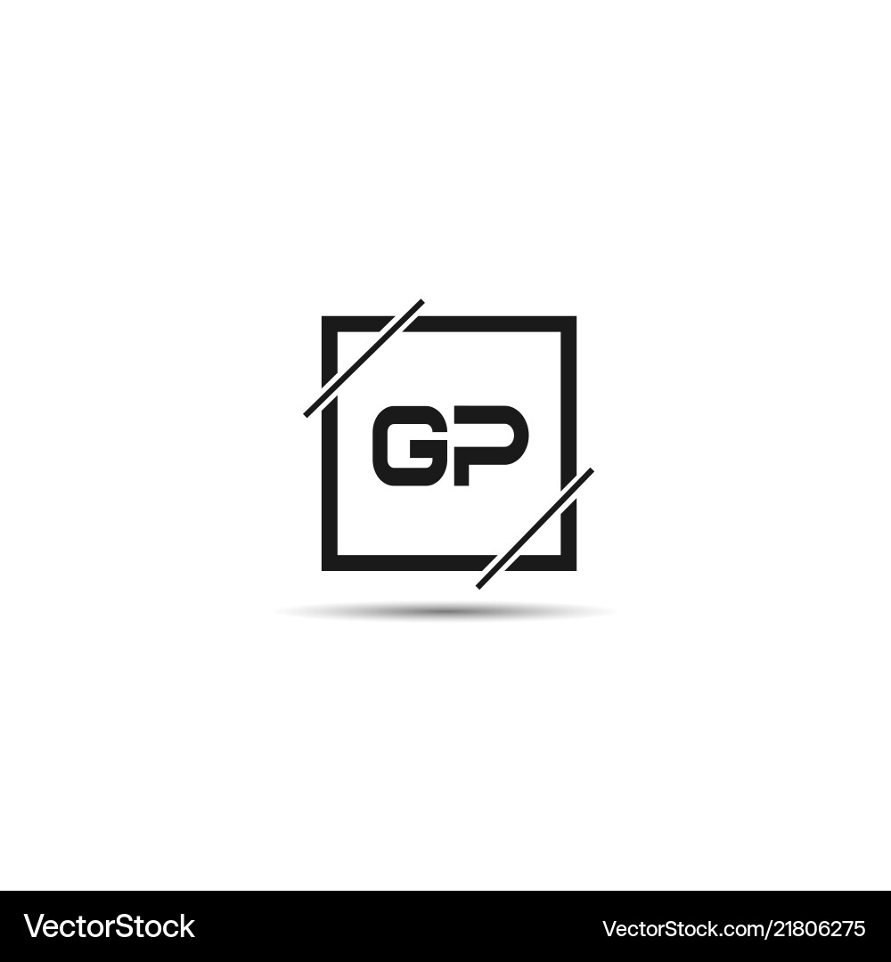 GP Initial Logo Template Royalty Free Vector Image