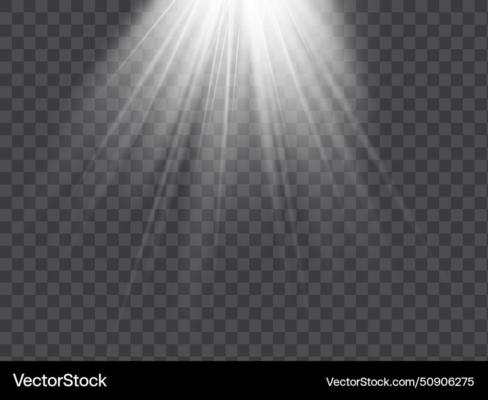 Light effect set glow isolated white transparent Vector Image