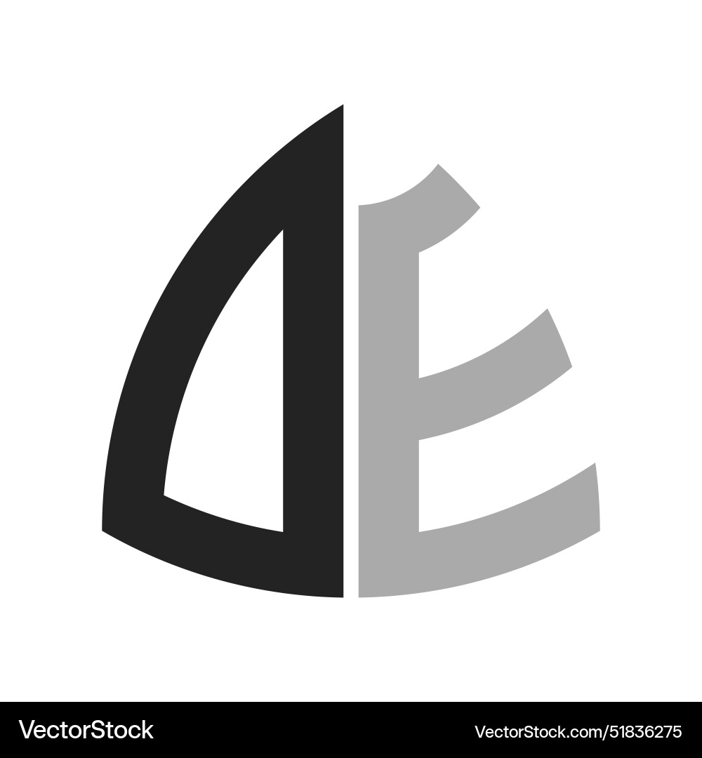 Modern creative de logo design letter icon Vector Image