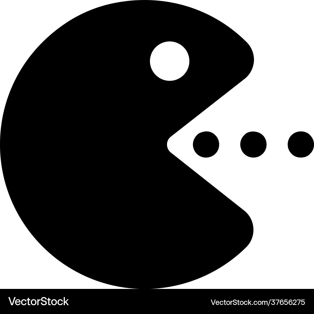 Pacman Spiel Lizenzfreies Vektorbild - VectorStock