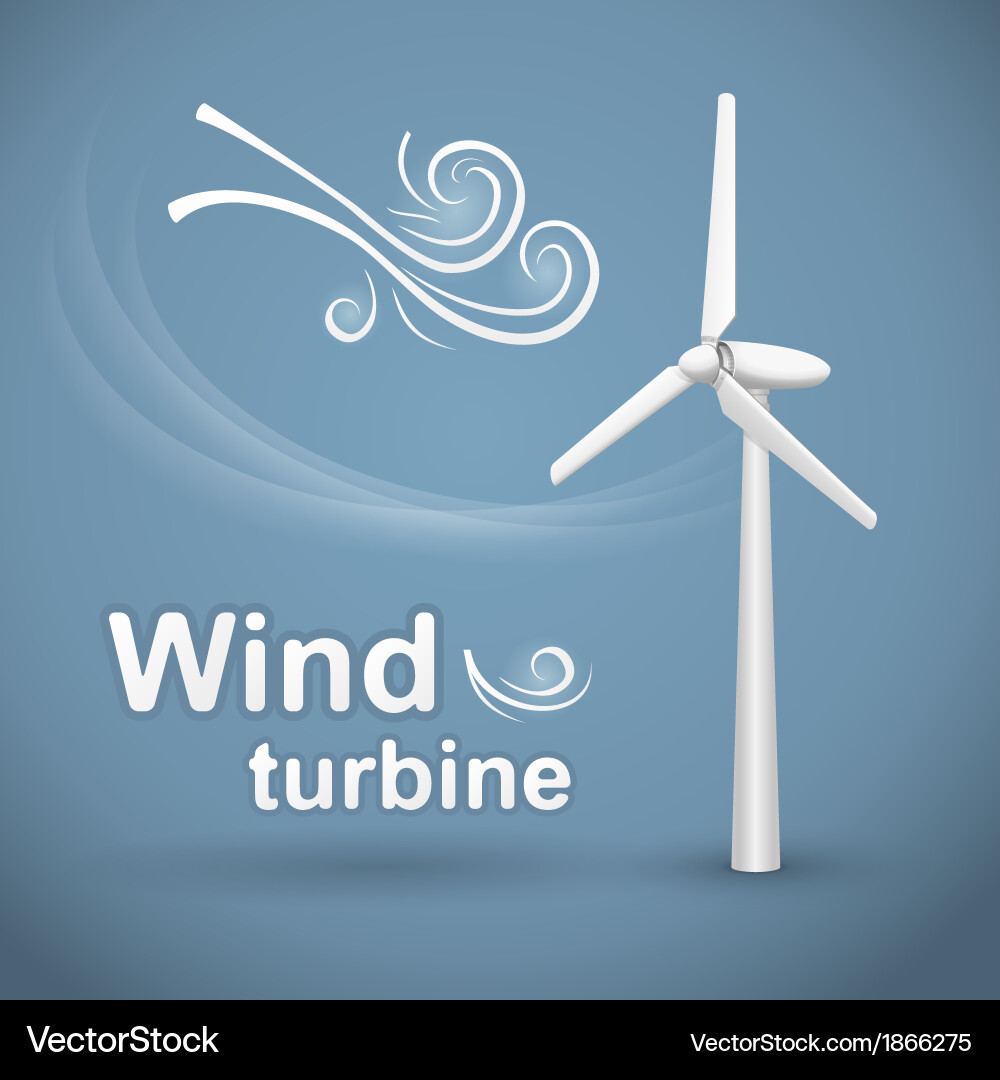 Wind turbine background Royalty Free Vector Image