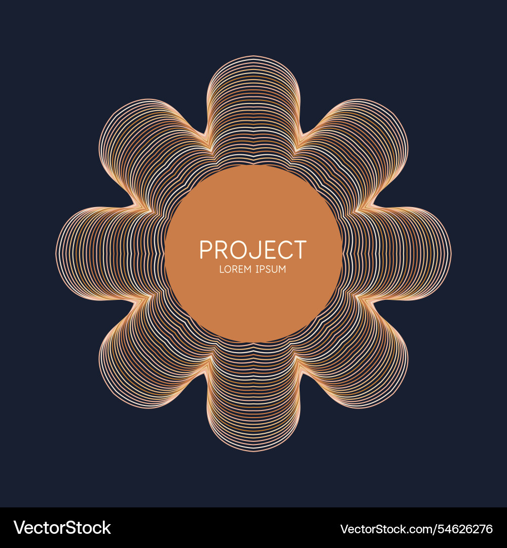 An abstract geometric shape similar Royalty Free Vector