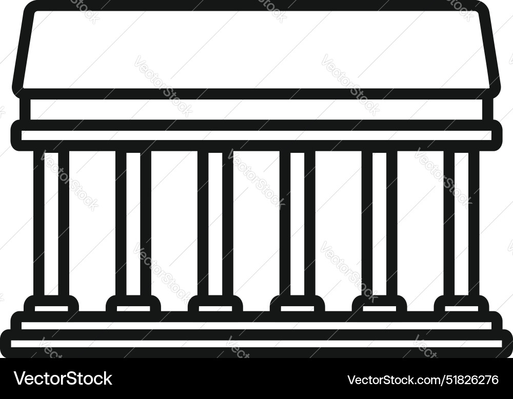 Ancient greek building with columns standing Vector Image